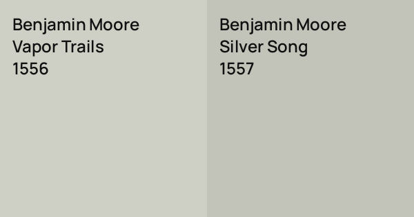 Benjamin Moore Vapor Trails vs. Benjamin Moore Silver Song comparison