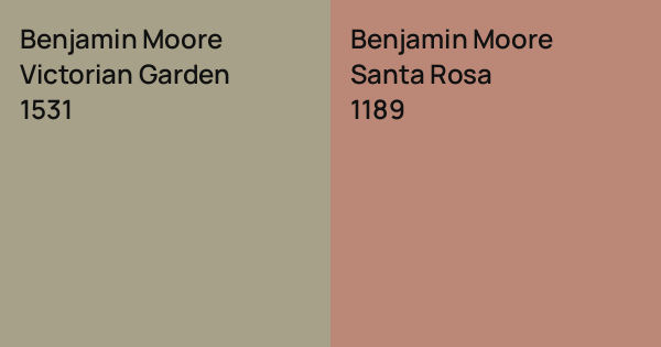 Benjamin Moore Victorian Garden vs. Benjamin Moore Santa Rosa comparison