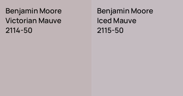 Benjamin Moore Victorian Mauve vs. Benjamin Moore Iced Mauve comparison