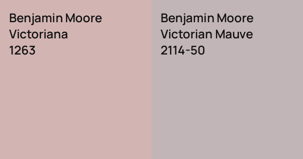 Benjamin Moore Victoriana vs. Benjamin Moore Victorian Mauve comparison