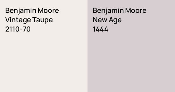 Benjamin Moore Vintage Taupe vs. Benjamin Moore New Age comparison