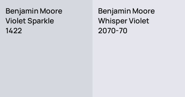 Benjamin Moore Violet Sparkle vs. Benjamin Moore Whisper Violet comparison