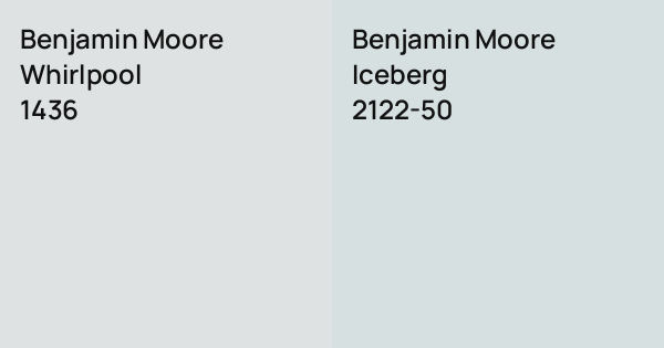 Benjamin Moore Whirlpool vs. Benjamin Moore Iceberg comparison