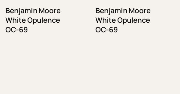Benjamin Moore White Opulence vs. Benjamin Moore White Opulence comparison