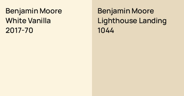 Benjamin Moore White Vanilla vs. Benjamin Moore Lighthouse Landing ...