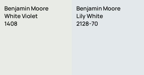 Benjamin Moore White Violet vs. Benjamin Moore Lily White comparison