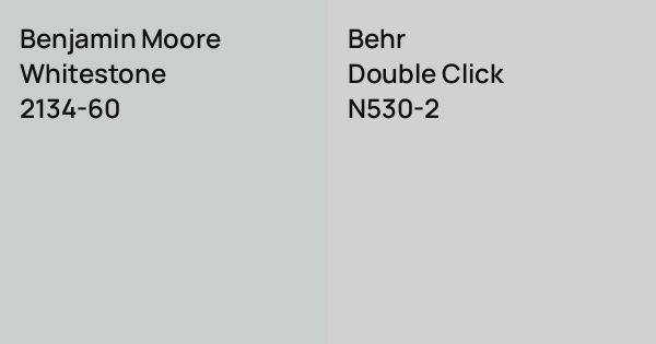 Benjamin Moore Whitestone vs. Behr Double Click comparison