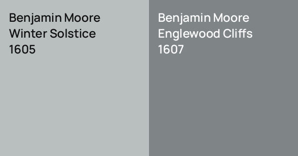 Benjamin Moore Winter Solstice vs. Benjamin Moore Englewood Cliffs ...