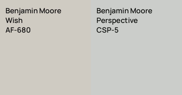 Benjamin Moore Wish vs. Benjamin Moore Perspective comparison