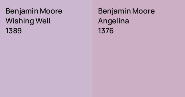 Benjamin Moore Wishing Well vs. Benjamin Moore Angelina comparison