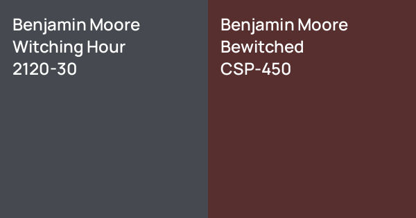 Benjamin Moore Witching Hour vs. Benjamin Moore Bewitched comparison