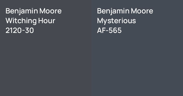 Benjamin Moore Witching Hour vs. Benjamin Moore Mysterious comparison