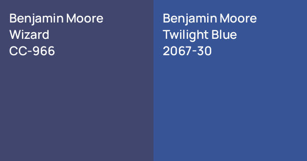 Benjamin Moore Wizard vs. Benjamin Moore Twilight Blue comparison