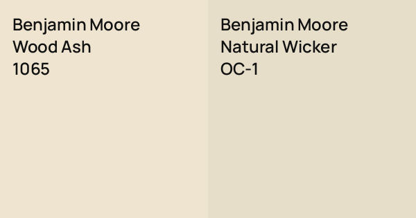 Benjamin Moore Wood Ash vs. Benjamin Moore Natural Wicker comparison