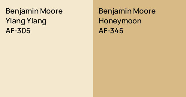Benjamin Moore Ylang Ylang vs. Benjamin Moore Honeymoon comparison