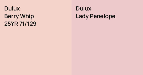 Dulux Berry Whip vs. Dulux Lady Penelope comparison