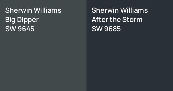Sherwin Williams Big Dipper vs. Sherwin Williams After the Storm comparison