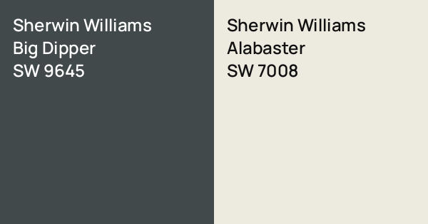 Sherwin Williams Big Dipper vs. Sherwin Williams Alabaster comparison
