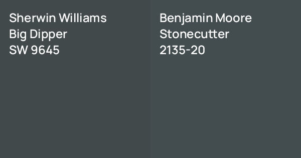 Sherwin Williams Big Dipper vs. Benjamin Moore Stonecutter comparison