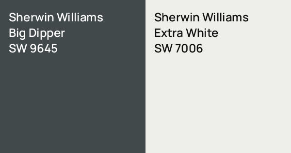 Sherwin Williams Big Dipper vs. Sherwin Williams Extra White comparison