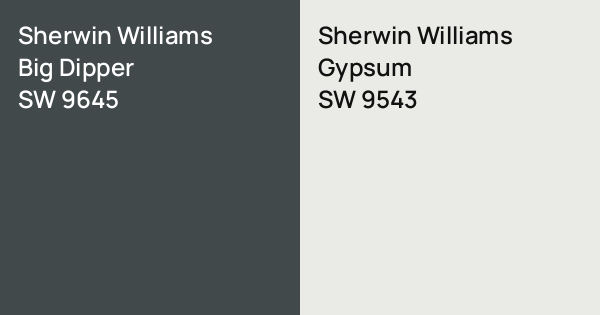 Sherwin Williams Big Dipper vs. Sherwin Williams Gypsum comparison