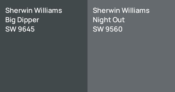 Sherwin Williams Big Dipper vs. Sherwin Williams Night Out comparison