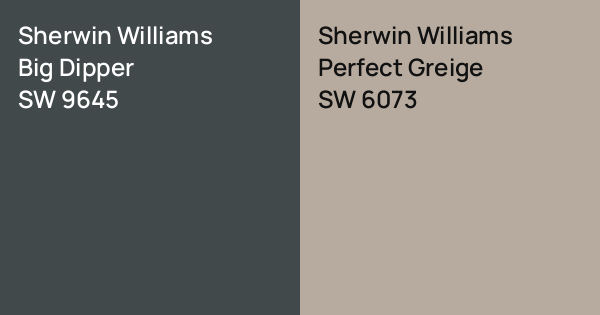 Sherwin Williams Big Dipper vs. Sherwin Williams Perfect Greige comparison