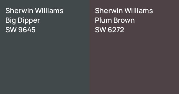 Sherwin Williams Big Dipper vs. Sherwin Williams Plum Brown comparison