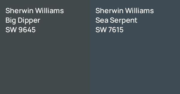 Sherwin Williams Big Dipper vs. Sherwin Williams Sea Serpent comparison