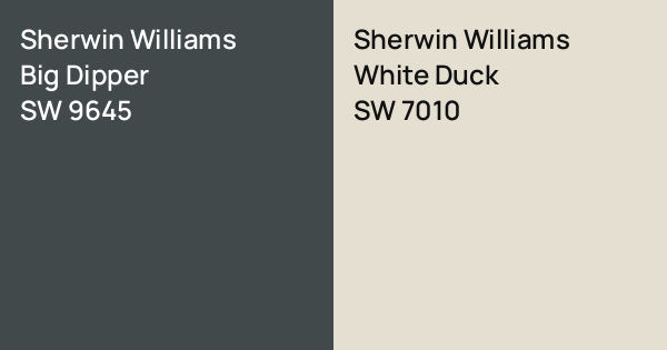 Sherwin Williams Big Dipper vs. Sherwin Williams White Duck comparison
