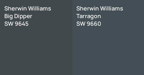 Sherwin Williams Big Dipper vs. Sherwin Williams Tarragon comparison
