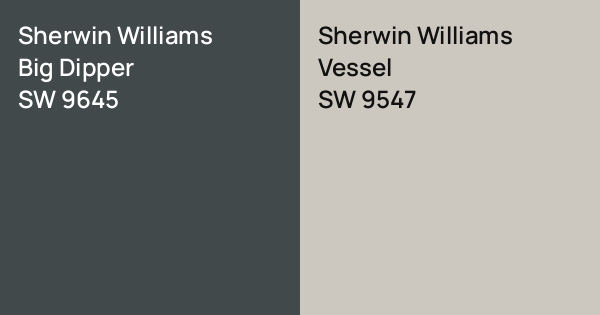 Sherwin Williams Big Dipper vs. Sherwin Williams Vessel comparison