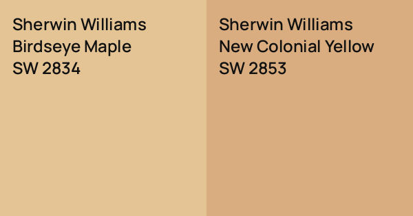 Sherwin Williams Birdseye Maple vs. Sherwin Williams New Colonial ...