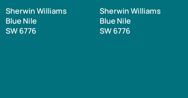 Sherwin Williams Blue Nile vs. Sherwin Williams Blue Nile comparison