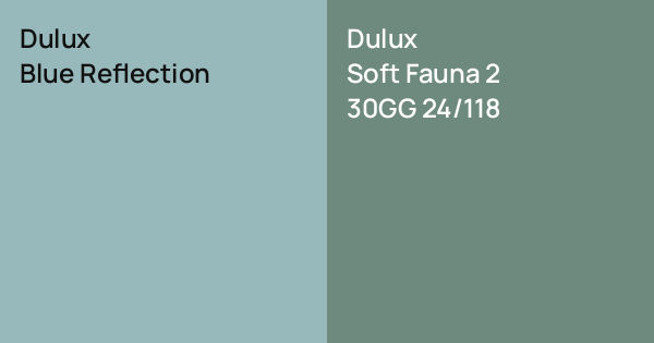Dulux Blue Reflection vs. Dulux Soft Fauna 2 comparison