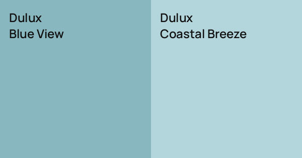 Dulux Blue View vs. Dulux Coastal Breeze comparison