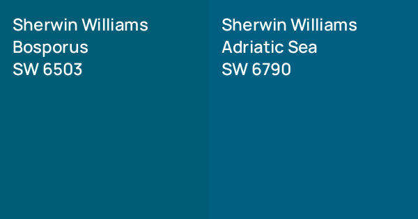Sherwin Williams Bosporus vs. Sherwin Williams Adriatic Sea comparison
