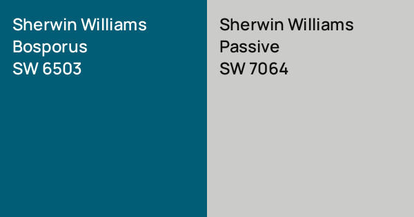Sherwin Williams Bosporus vs. Sherwin Williams Passive comparison