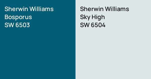 Sherwin Williams Bosporus vs. Sherwin Williams Sky High comparison