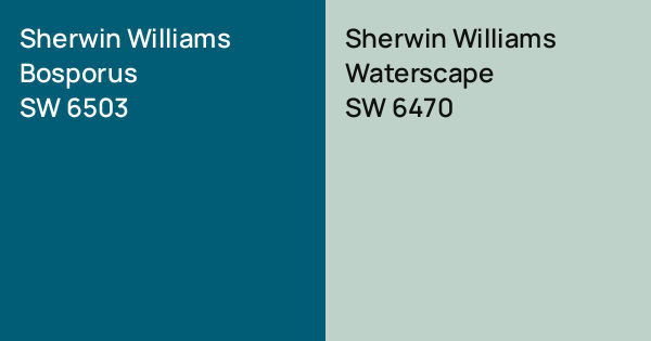 Sherwin Williams Bosporus vs. Sherwin Williams Waterscape comparison