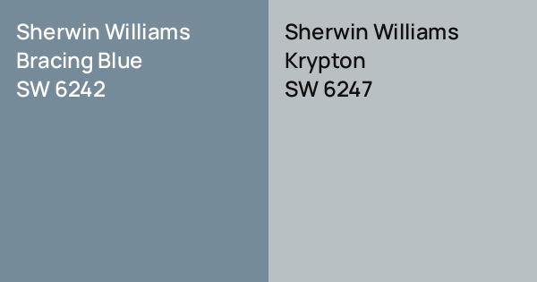 Sherwin Williams Bracing Blue vs. Sherwin Williams Krypton comparison