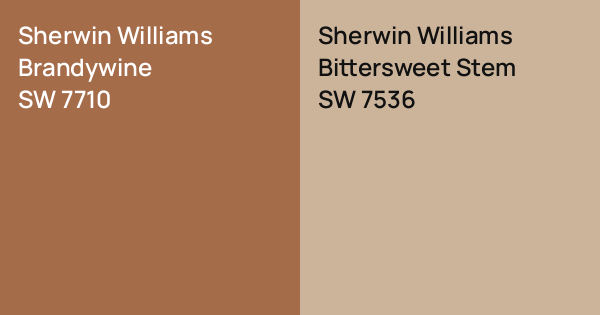Sherwin Williams Brandywine vs. Sherwin Williams Bittersweet Stem ...
