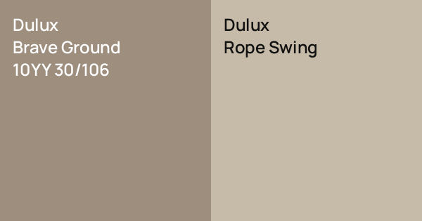 Dulux Brave Ground vs. Dulux Rope Swing comparison
