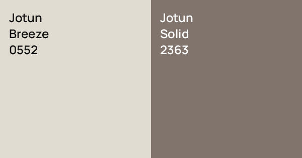 Jotun Breeze vs. Jotun Solid comparison