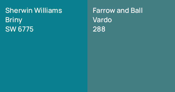 Sherwin Williams Briny vs. Farrow and Ball Vardo comparison