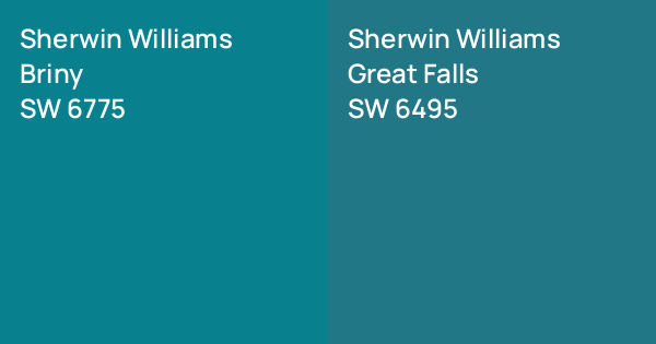 Sherwin Williams Briny vs. Sherwin Williams Great Falls comparison