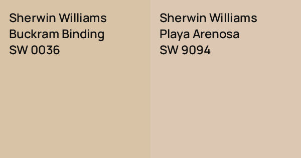 Sherwin Williams Buckram Binding vs. Sherwin Williams Playa Arenosa ...