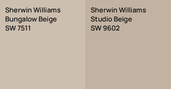 Sherwin Williams Bungalow Beige vs. Sherwin Williams Studio Beige ...