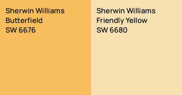 Sherwin Williams Butterfield vs. Sherwin Williams Friendly Yellow ...