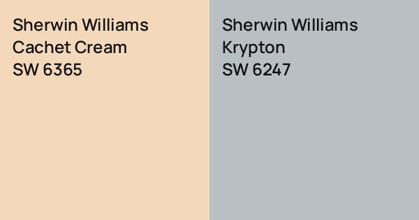 Sherwin Williams Cachet Cream vs. Sherwin Williams Krypton comparison